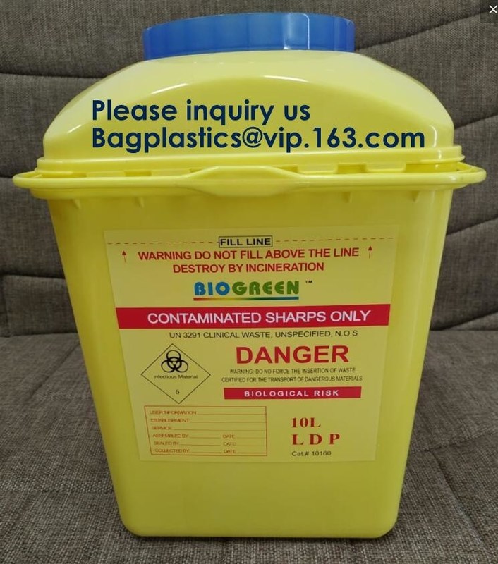 OEM 3l 5l 10l 12l 21l 22l yellow hospital biohazard medical needle disposal plastic safety ...