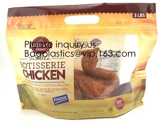 Zipper Hot Chicken Bags/ Roasted Chicken Packaging Bag With Window ...