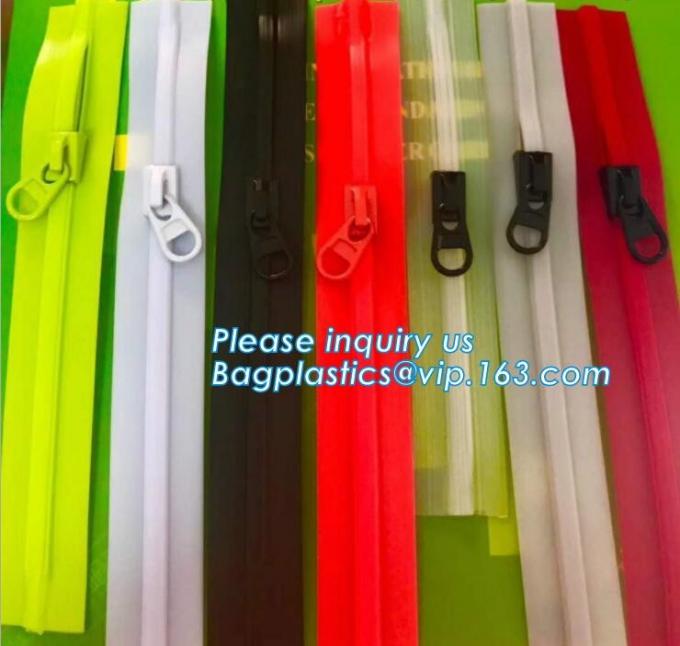 #5 TPU Coating Waterproof Open End Nylon Zipper For Outdoor Garment ...