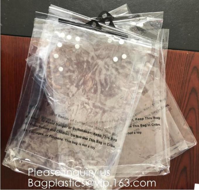 Frosted ziplock bag EVA PVC hanger bag for clothes,EVA frost drawstring ...