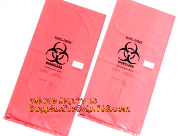 yellow/red/black biohazard autoclave bag/biohazard autoclavable bin ...