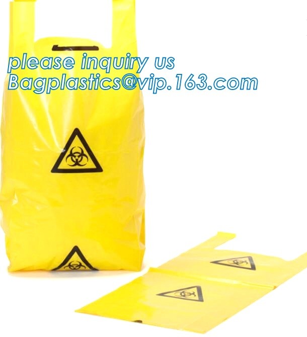 PE plastic Yellow first aid medical waste bag,infectious emergency ...
