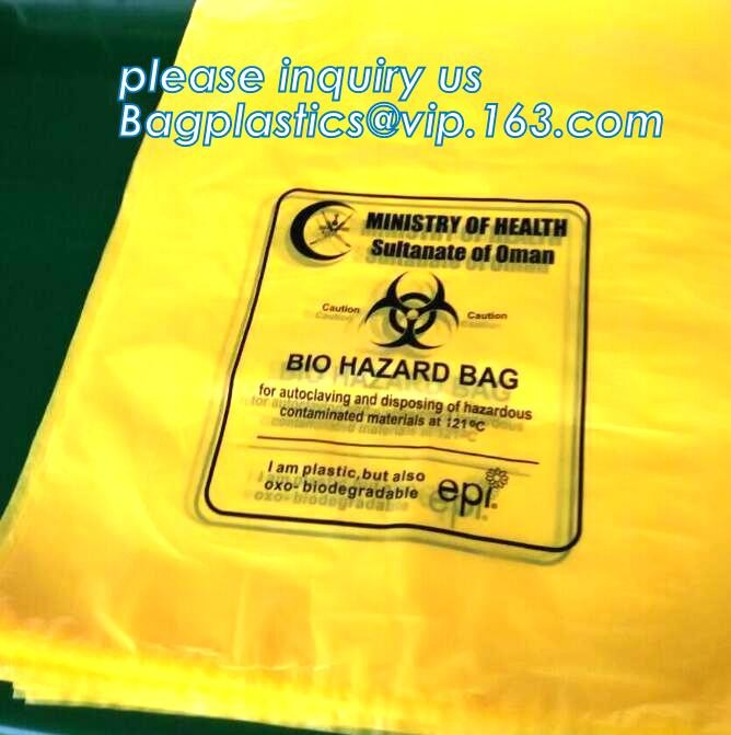 PE plastic Yellow first aid medical waste bag,infectious emergency ...