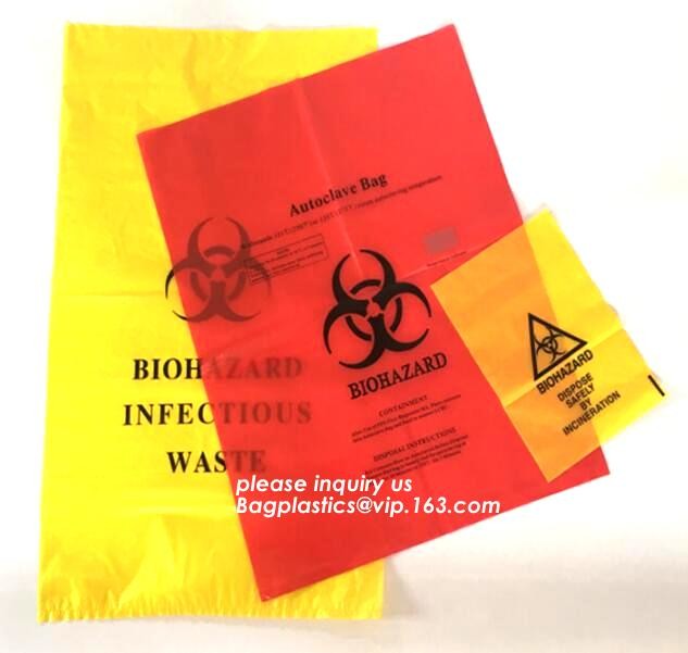 PE plastic Yellow first aid medical waste bag,infectious emergency ...