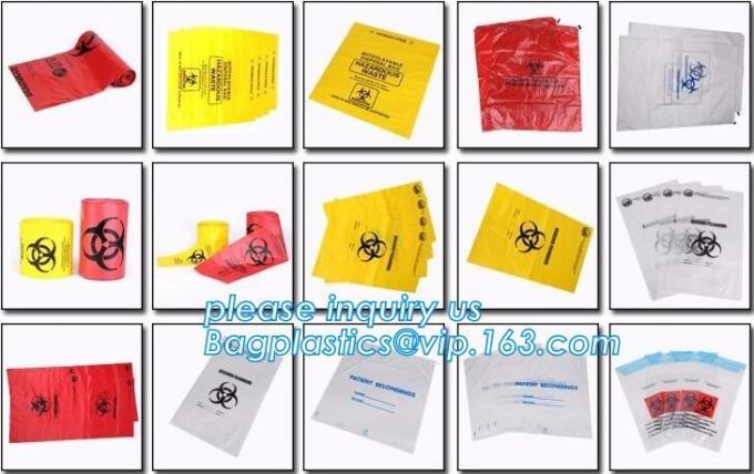 PE plastic Yellow first aid medical waste bag,infectious emergency ...