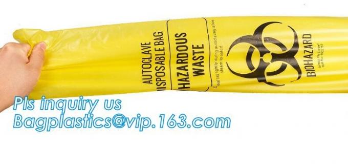PE plastic Yellow first aid medical waste bag,infectious emergency ...