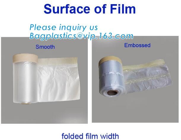 4m*5m plastic cover sheet for furniture, Taped clear HDPE plastic ...